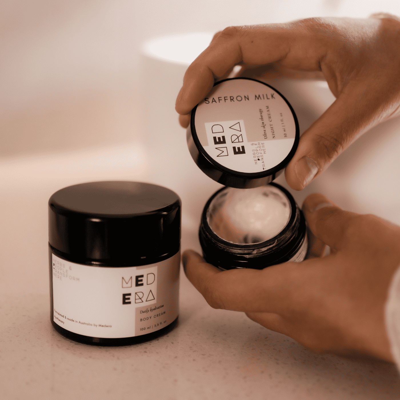 Medera's Creamy Duo: Hydrating Skincare for Face & Body
